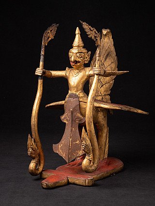 Antique wooden Garuda statue from Burma (Myanmar)