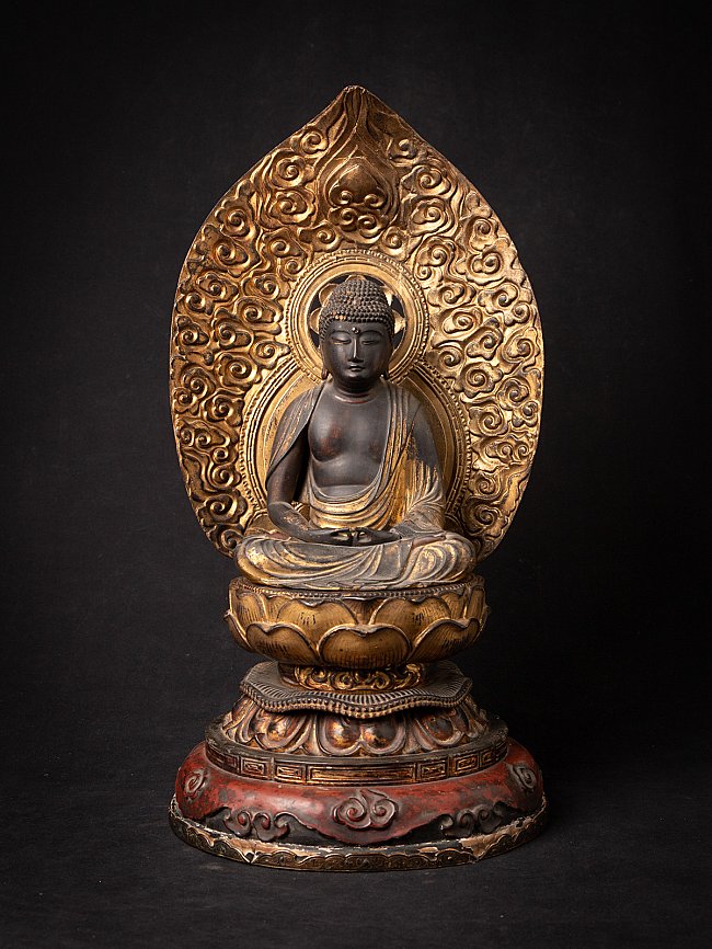 Very beautiful antique Japanese Amida Buddha from Japan