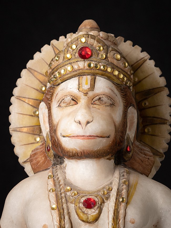 Old marble Hanuman statue from India