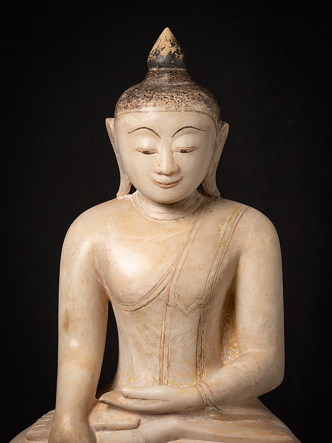 Antique marble Burmese Buddha statue from Burma (Myanmar)