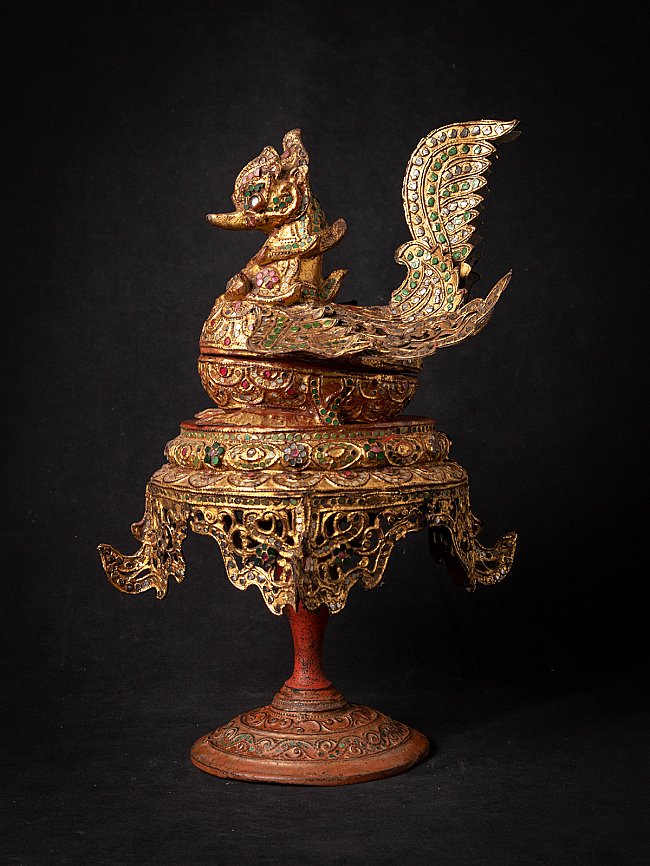 Antique wooden Burmese Hintha bird from Burma (Myanmar)