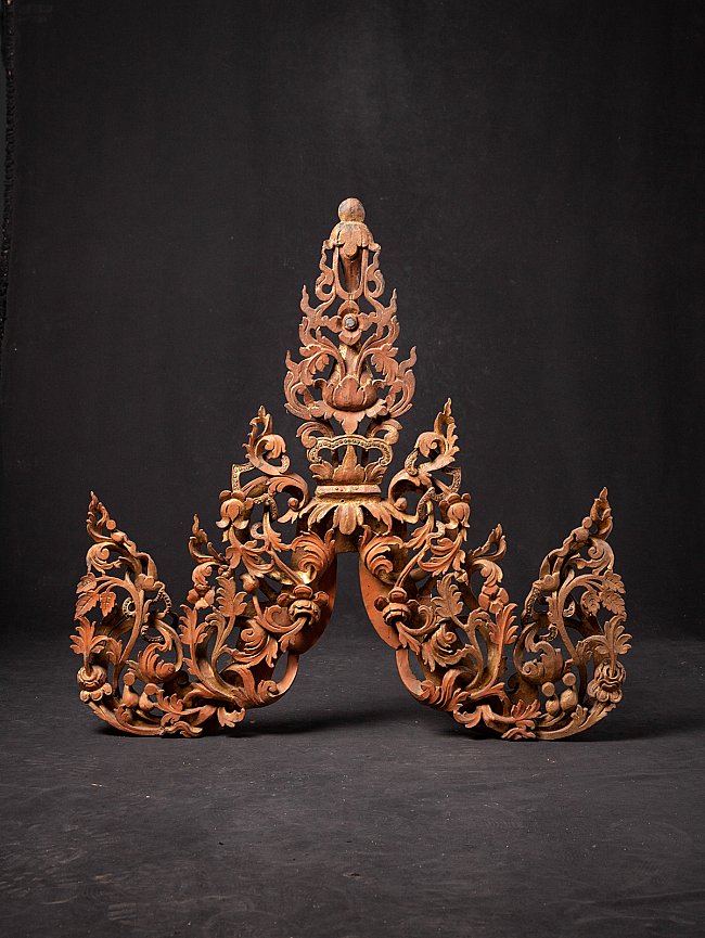 Antique wooden tempel panel from Burma