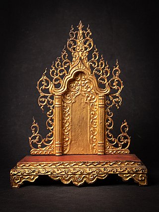 Antiker burmesischer Buddha-Altar aus Holz aus Birma (Myanmar)