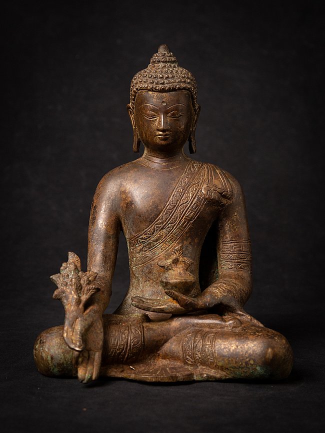 Bronze Nepali Medicine Buddha statue from Nepal