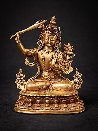 Old bronze Nepali Manjushri statue from Nepal