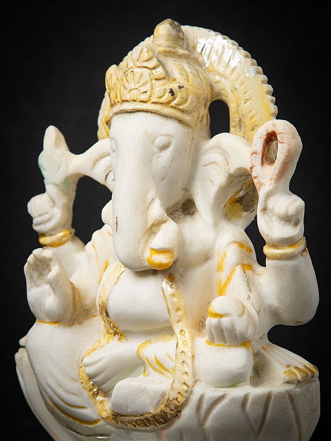 Old marble stone Ganesha statue from India