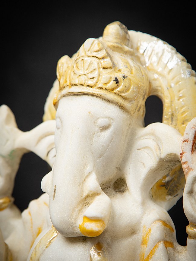 Old marble stone Ganesha statue from India