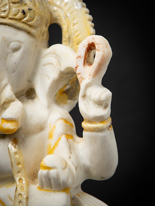 Old marble stone Ganesha statue from India