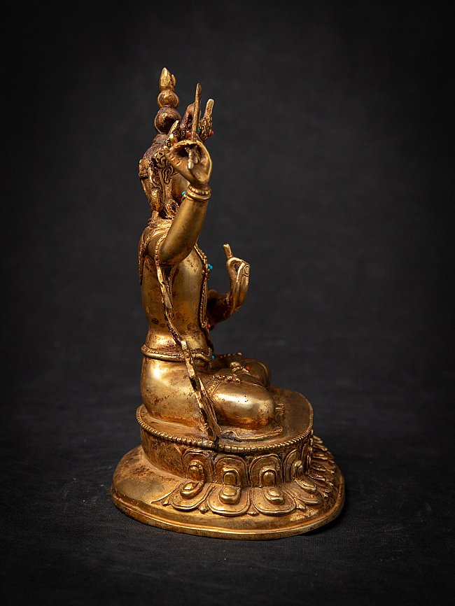 Old bronze Nepali Manjushri statue from Nepal