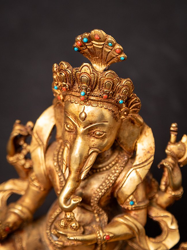 Old bronze Nepali Ganesha statue from Nepal