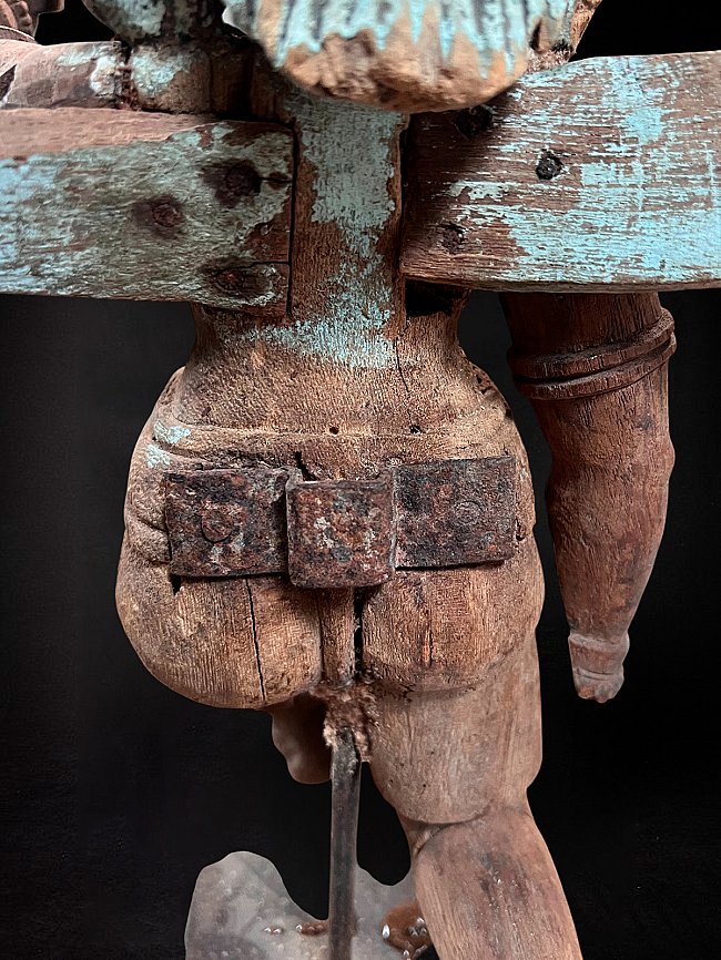 Antique set South-Indian Wooden Garuda Kishora Figures from India