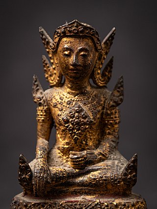 Antique bronze Thai Rattanakosin Buddha from Thailand