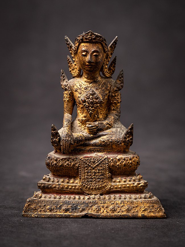Antique bronze Thai Rattanakosin Buddha from Thailand