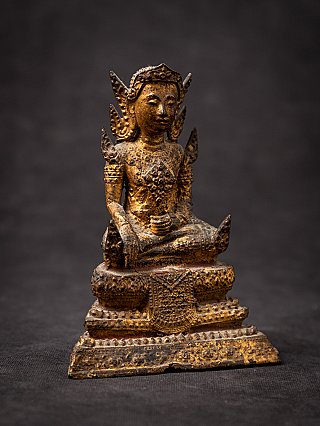 Antique bronze Thai Rattanakosin Buddha from Thailand