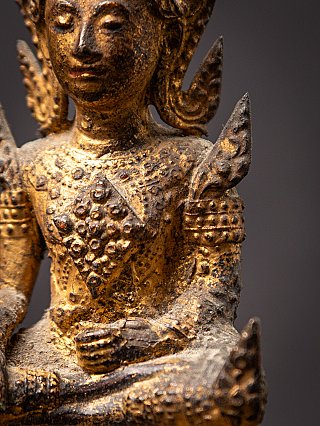 Antique bronze Thai Rattanakosin Buddha from Thailand