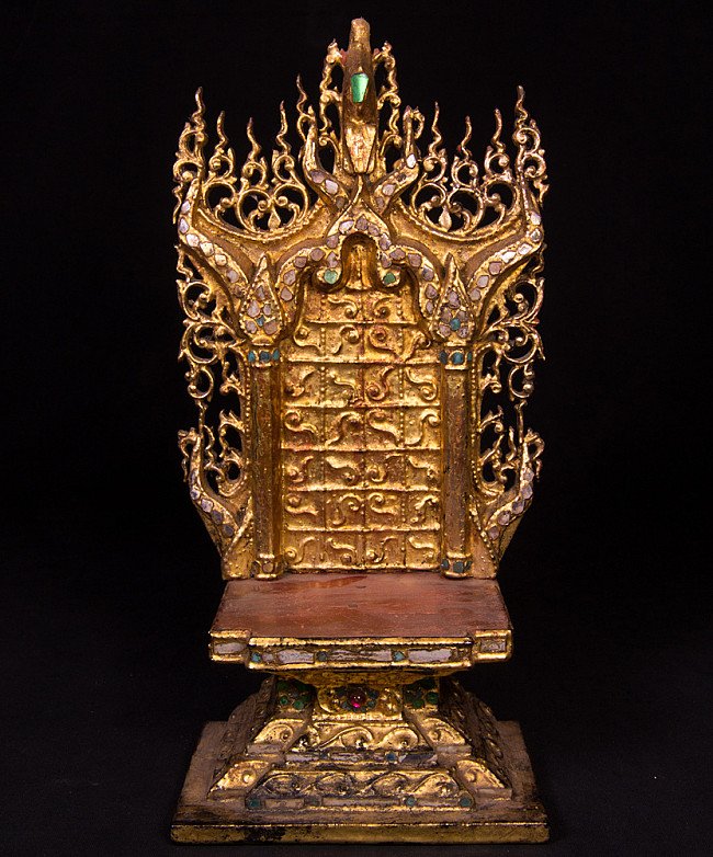 Antique Burmese Buddha throne from Burma (Myanmar)