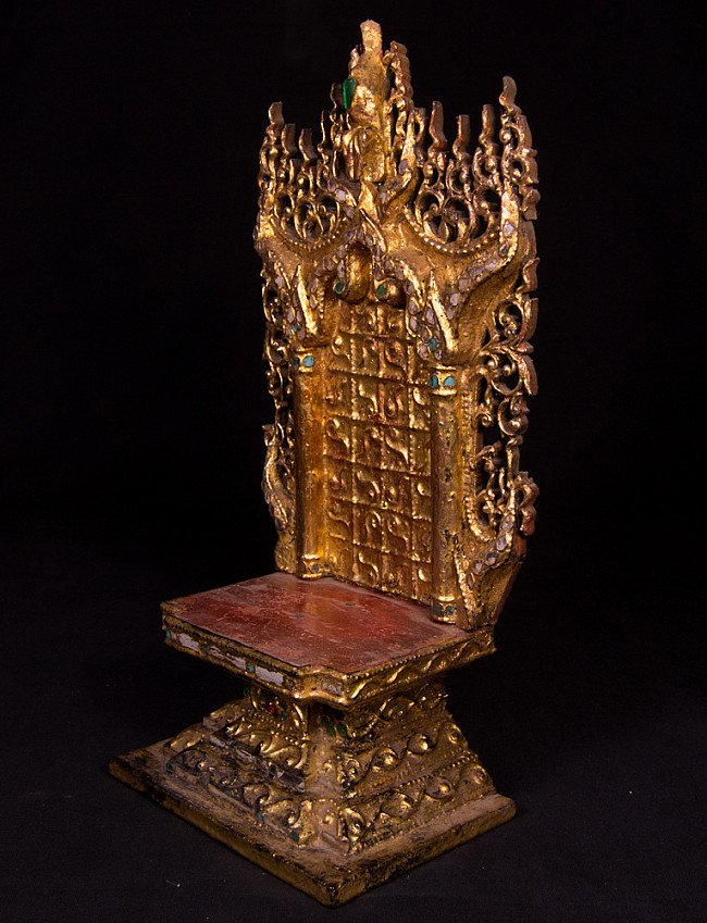 Antique Burmese Buddha throne from Burma (Myanmar)