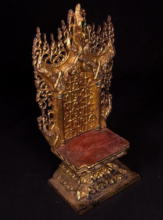 Antique Burmese Buddha throne from Burma (Myanmar)
