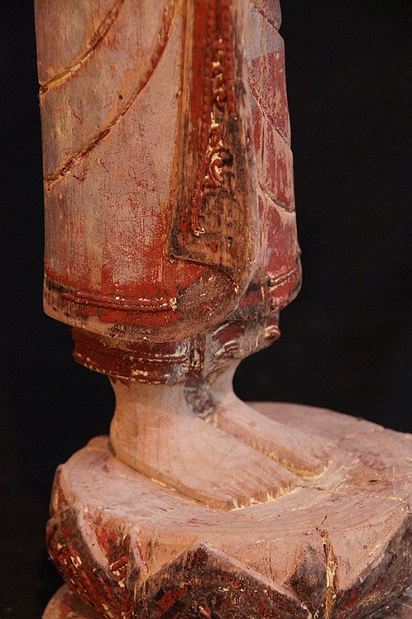 Old standing monk statue from Burma (Myanmar)