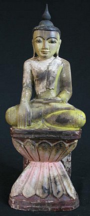 Alter sitzender Buddha aus Birma (Myanmar)