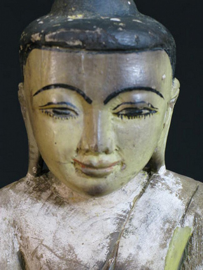 Alter sitzender Buddha aus Birma (Myanmar)