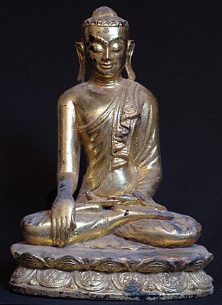 Alter sitzender Buddha aus Birma (Myanmar)