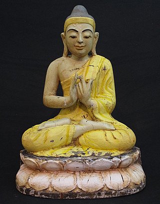 Alter holzerner Buddha aus Birma (Myanmar)