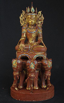 Alter sitzender Buddha aus Birma (Myanmar)